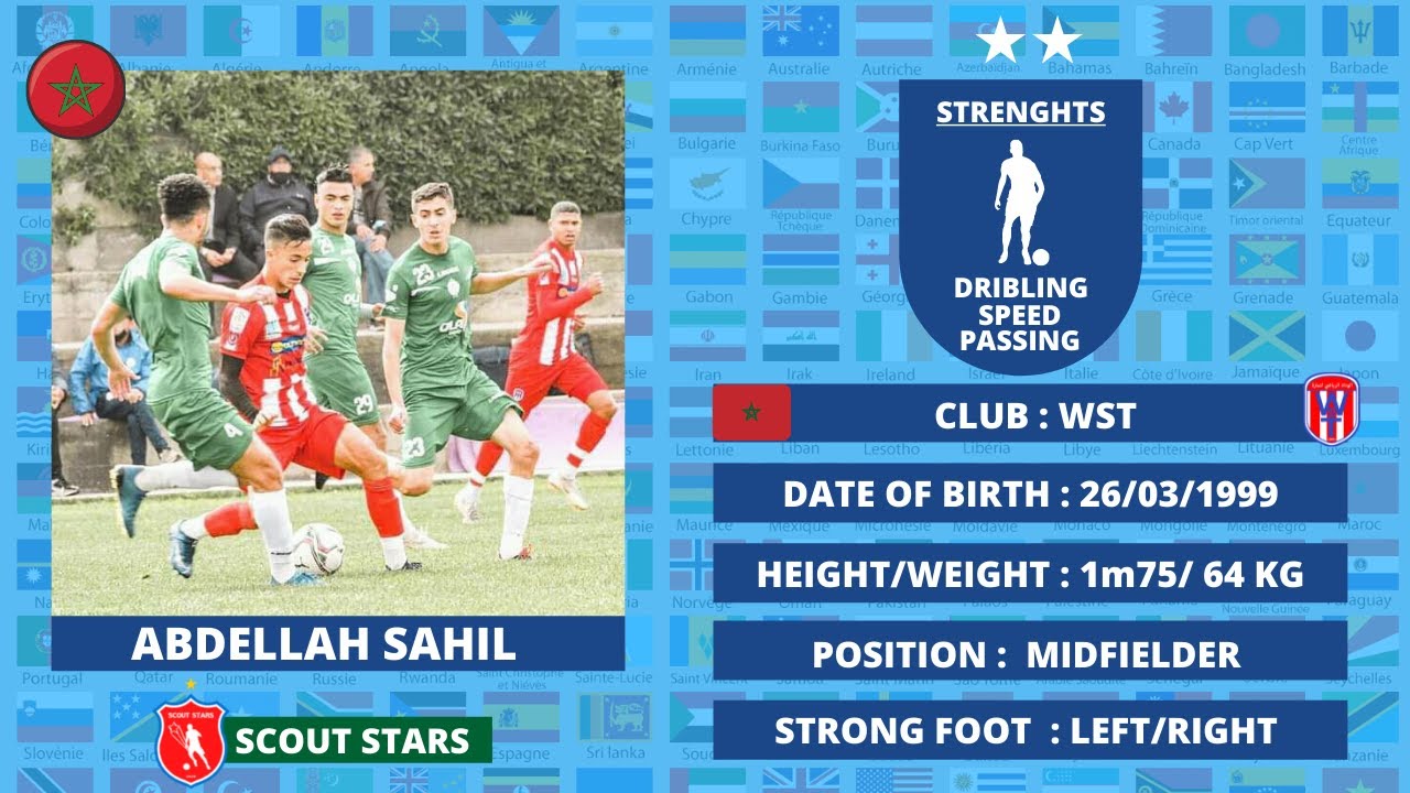 SCOUT STARS - ABDELLAH SAHIL [MIDFIELDER][WST] - SEASON 2020/21 (HD ...