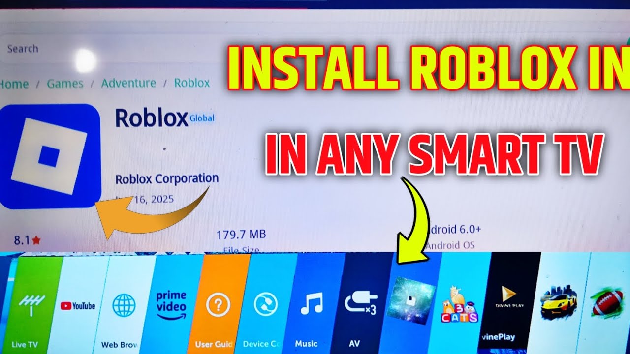 Roblox in Any Smart Tv 2025 || How to Install Roblox In Any Smart Tv ...