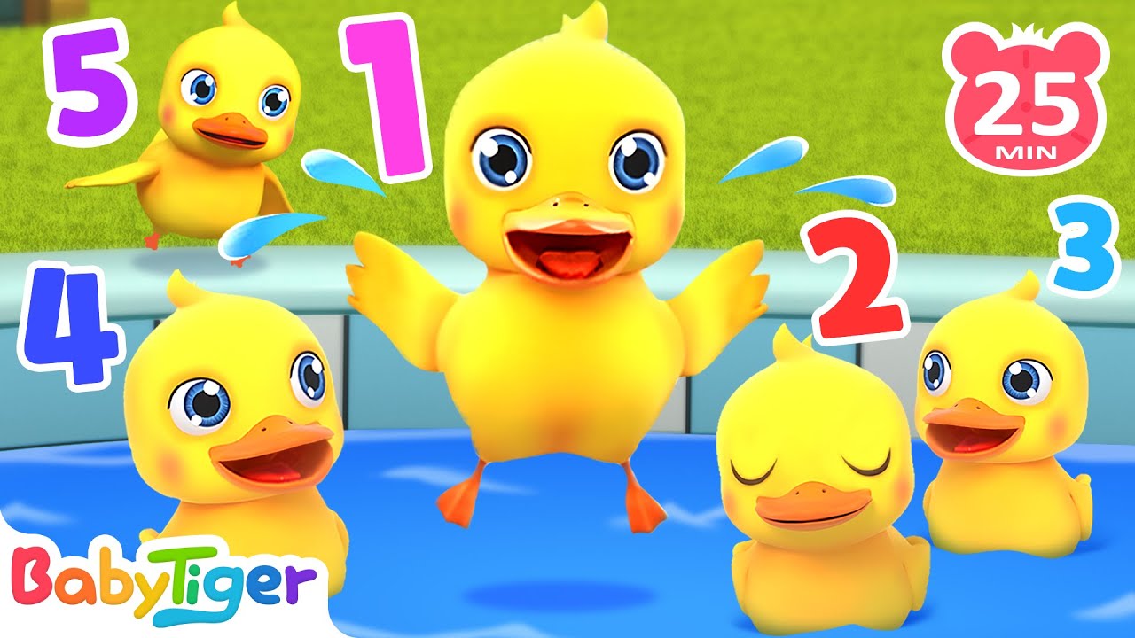 Quack Quack Little Ducks | Numbers Song + More Animal Songs & Nursery ...