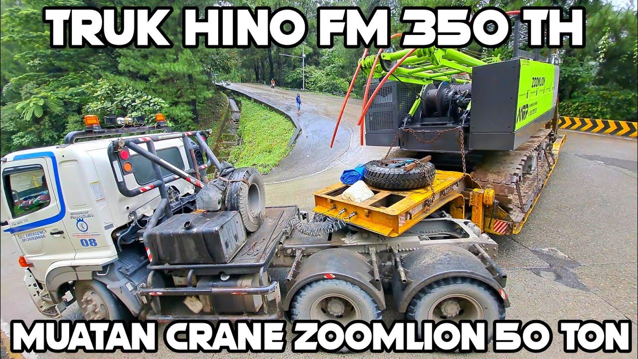Truk Hino FM 350 TH Muatan Crane Zoomlion 50 Ton Dengan Mudah Lewati ...