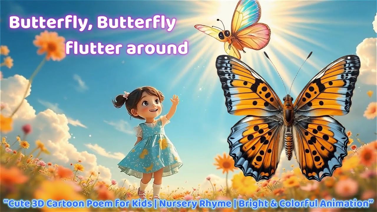 Butterfly Butterfly Flutter Around! | Nursery Rhyme | Learning With Fun ...