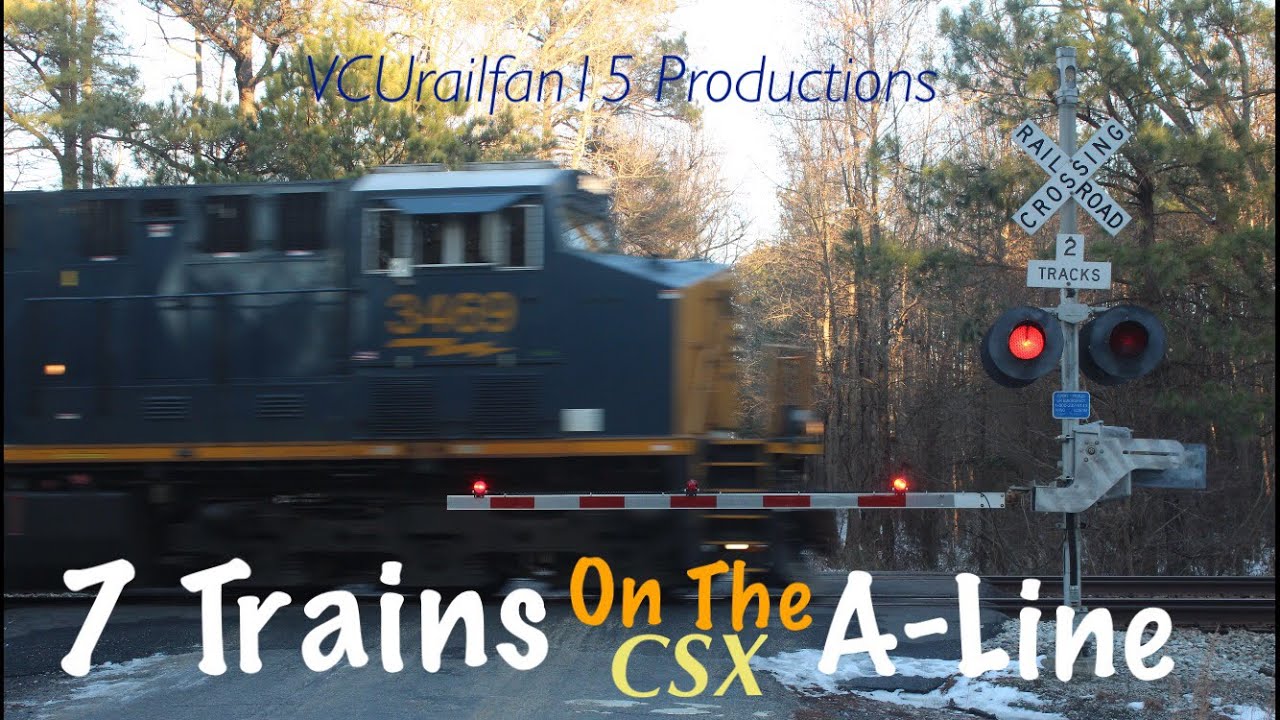 7 Trains on the A-Line, Richmond VA CSX + Amtrak (Fast!) - YouTube