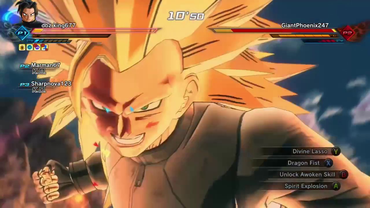 dbzx2 divine lasso + dragon fist - YouTube