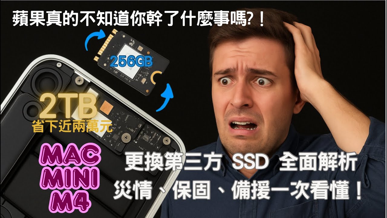 別學！Mac mini M4 換 2 TB SSD 可能失保｜DFU 翻車實例 - YouTube