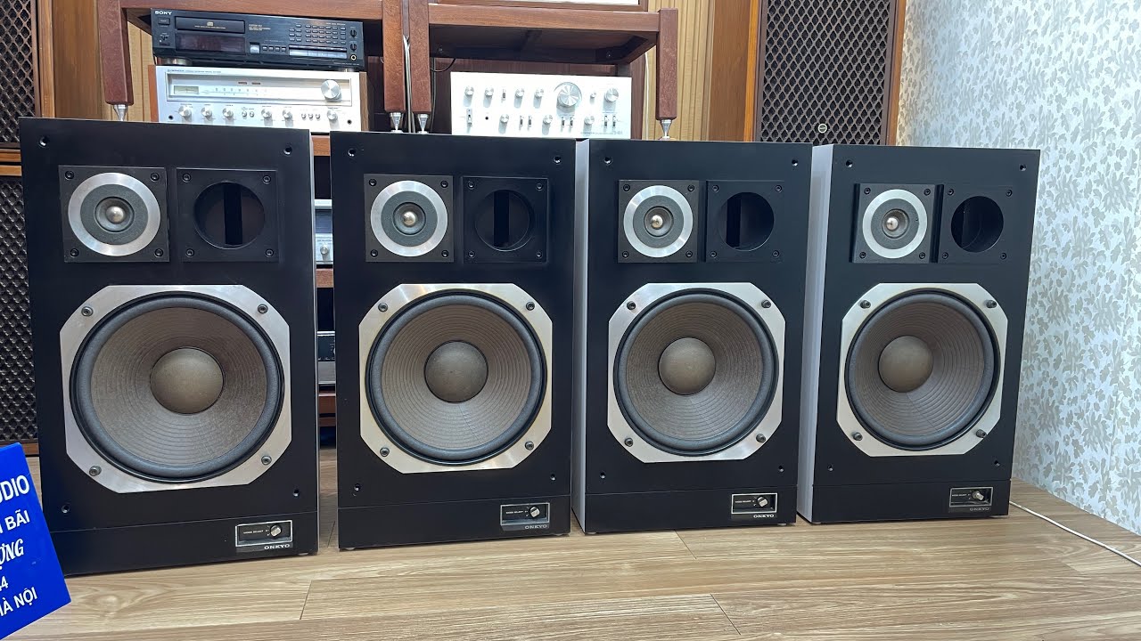 Cặp loa Huyền thoại onkyo M6 bass 32 đánh như bom , hát karaoke hay ...