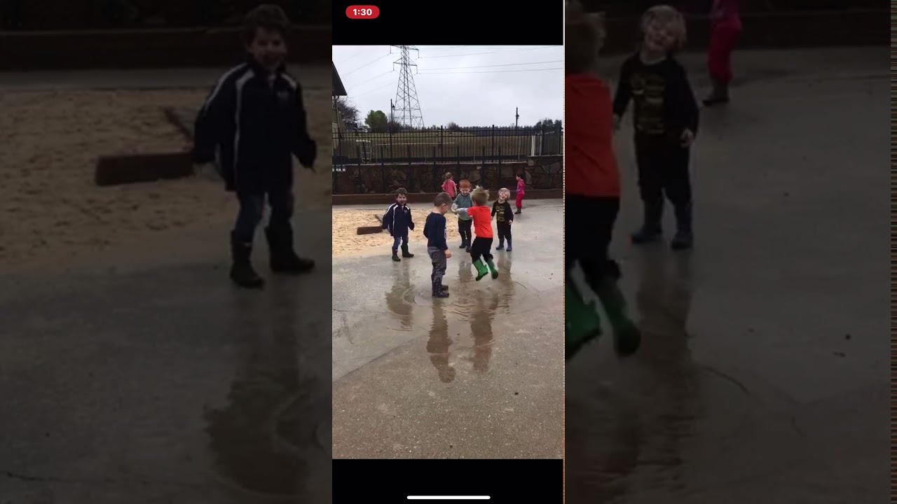Rainy puddles at school - YouTube