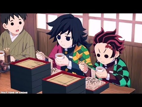 tanjiro & giyu eating competition,😳#demon slayer#kimetsu no yaiba# ...
