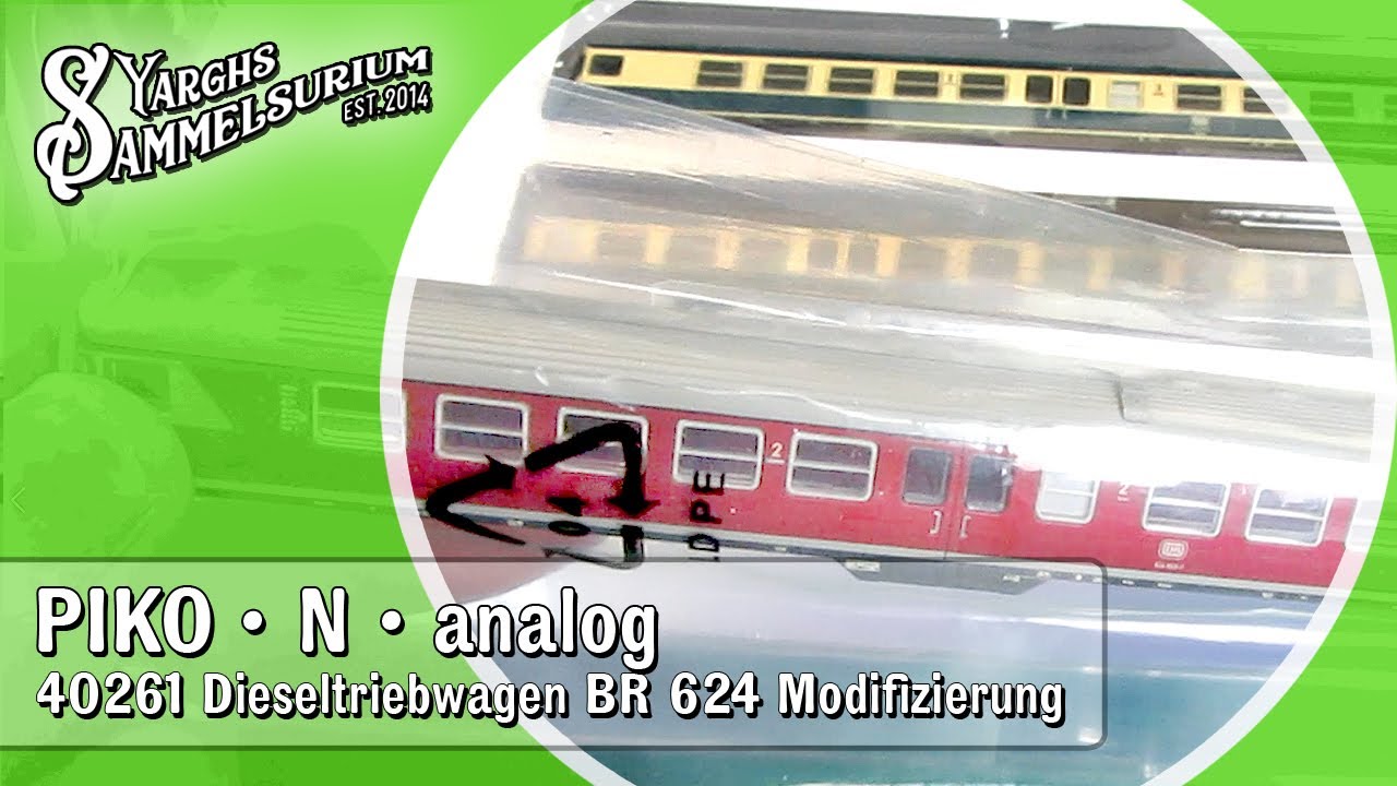 🪚 PIKO 40261 - Modifikation des Dieseltriebwagens BR 624 der DB - Umbau ...