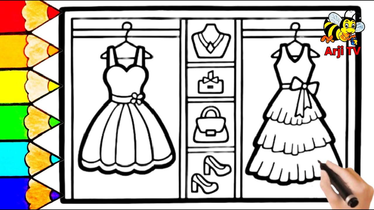 HOW TO DRAW CUTE AND EASY COLORFUL CLOTHING STEP BY STEP || EASY ...