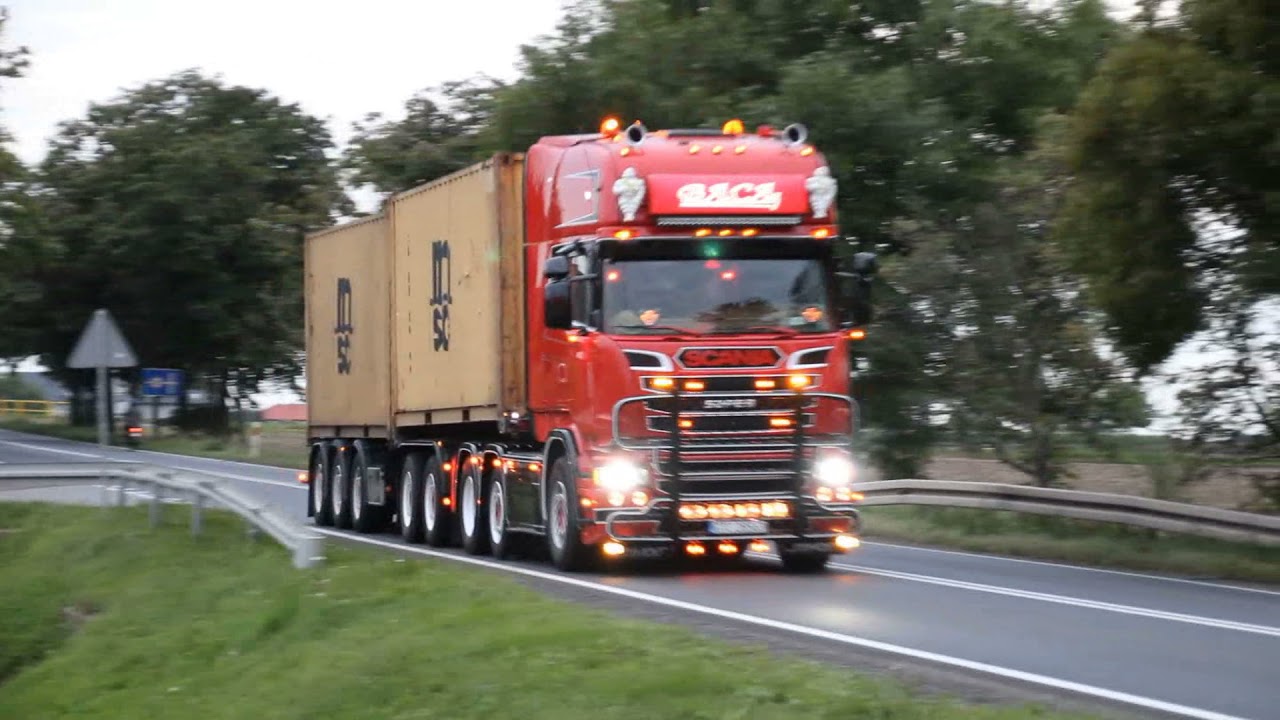 Scania R500 V8 "Melania" Baca Transport / Open Pipe Sound - YouTube