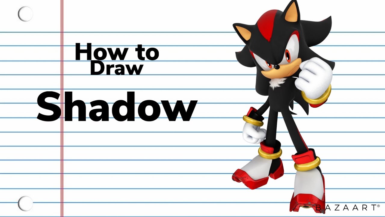 How to Draw Shadow the Hedgehog - YouTube