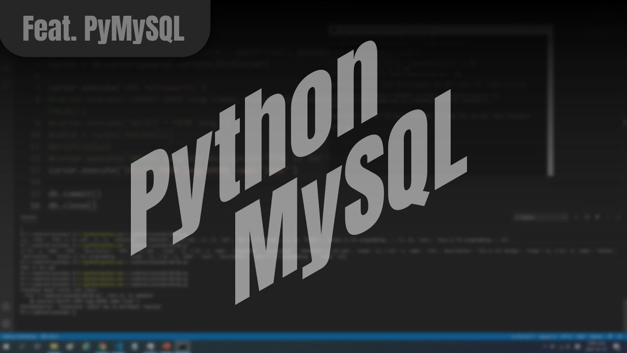 Python Mysql과 파이썬 연동하기 Pymysql Youtube