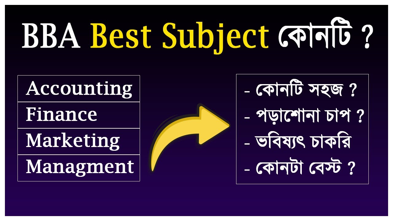 BBA Best Subject | বিবিএ কোন সাবজেক্ট ভালো ? Accounting Marketing ...