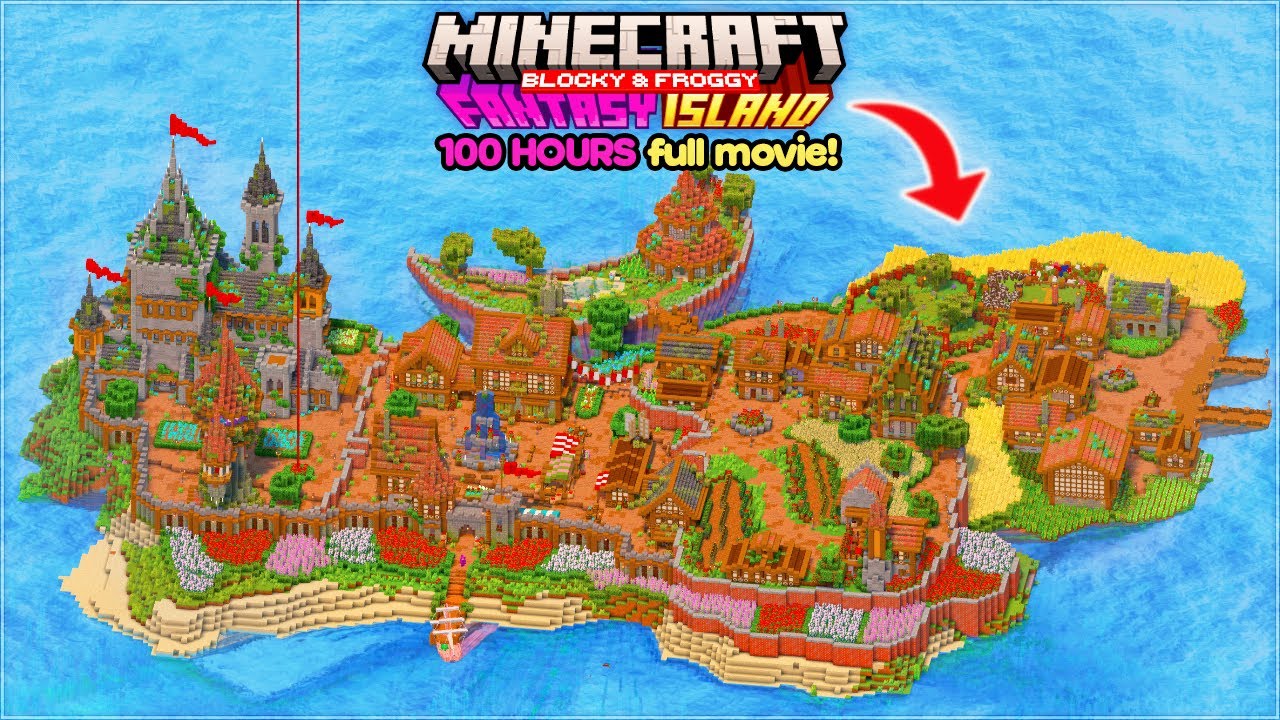 I spent 100 HOURS building a MODDED Minecraft Island! | Minecraft Full ...