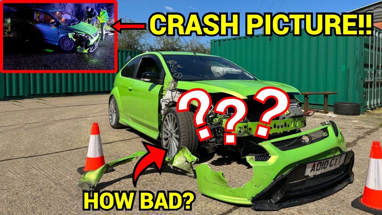 HOW BAD IS THE DAMAGE ON MY CRASHED FORD FOCUS RS MK2 2.5?? - YouTube