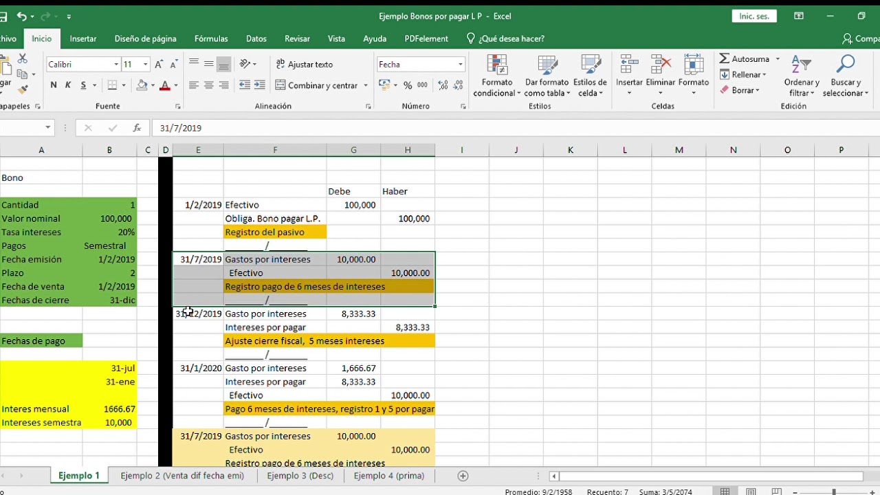 Ejemplo 1 Obligaciones Bonos por pagar Largo Plazo - YouTube