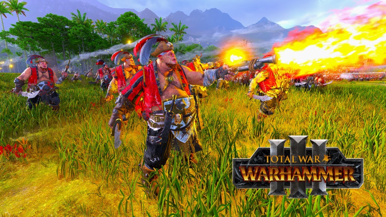 EFFICIENT FIRE SUPPORT | Ogre Kingdoms VS Lizardmen - Total War WARHAMMER 3 | FIRESupport | 4K ...