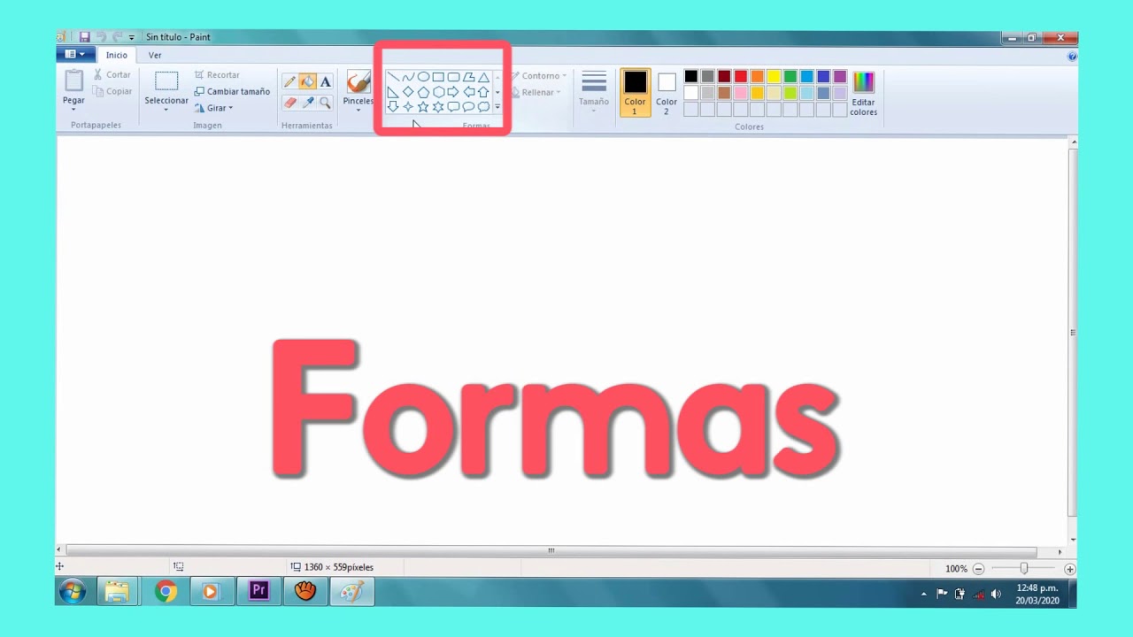 Formas en Paint (preescolar) - YouTube