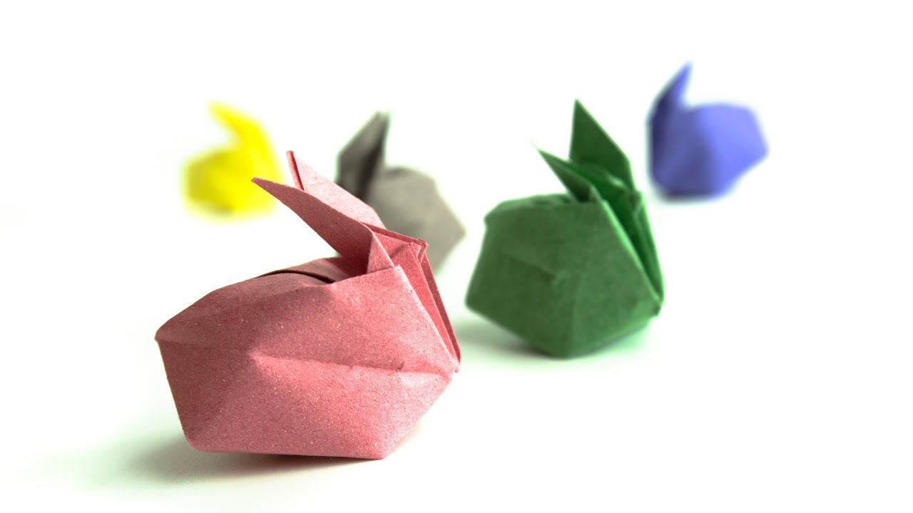 Tutorial de conejito de origami - artesanía de papel - YouTube