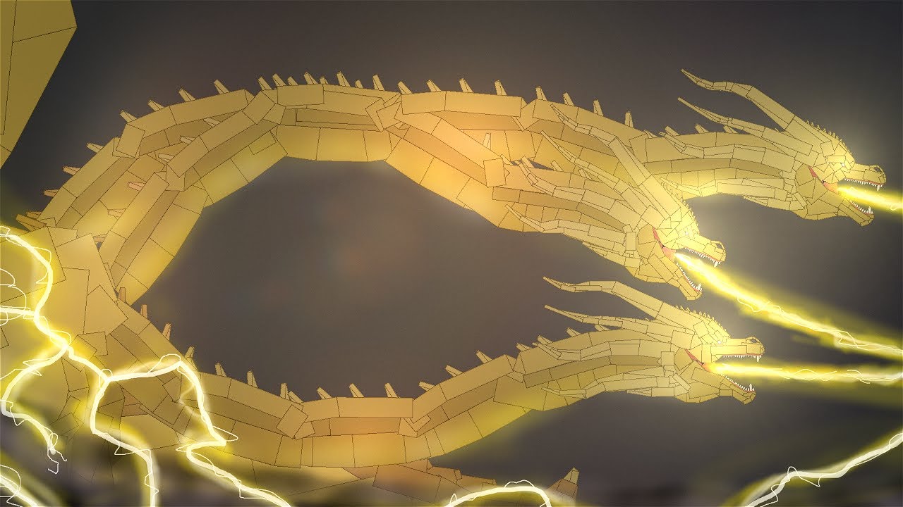 King Ghidorah In People Playground - YouTube