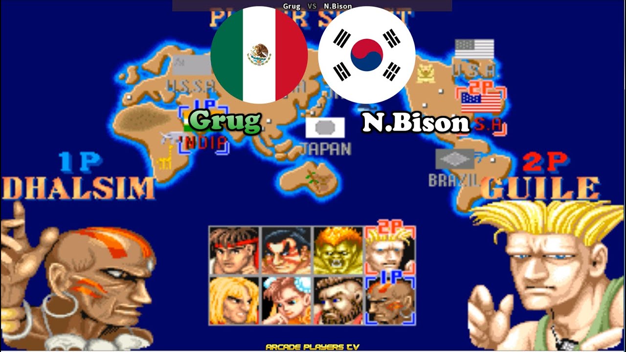 Street Fighter II - The World Warrior Grug (Mexico) vs N.Bison (South ...