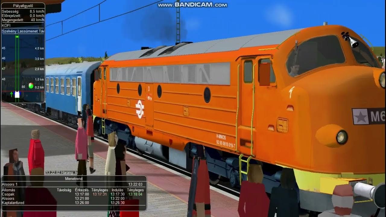 MSTS/OR_M61-019 személyvonat Balatonfüred-Székesfehérvár saját motor hanggal - YouTube