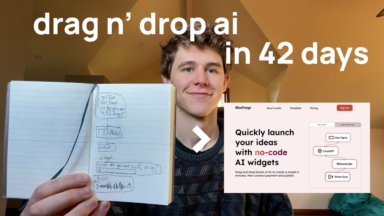 I built a drag n' drop AI SaaS in 42 days - Bloxforge - YouTube