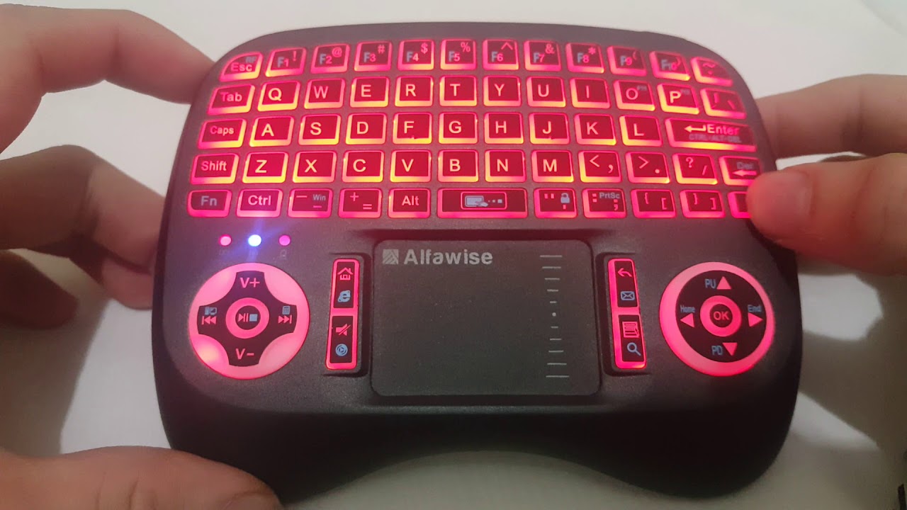 Alfawise KP - 810 - 21T - RGB Mini 2.4G Wireless Keyboard - YouTube