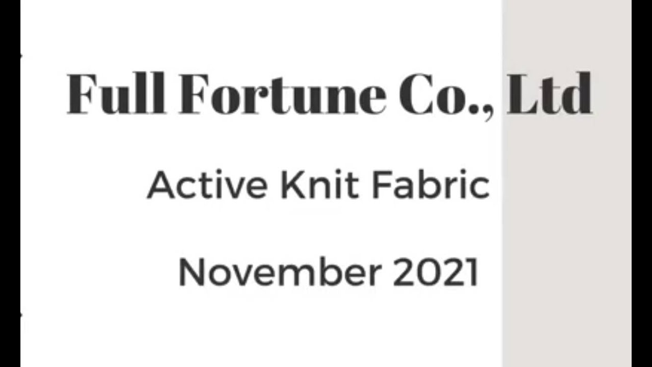Active Knit Fabric (November 2021) - YouTube