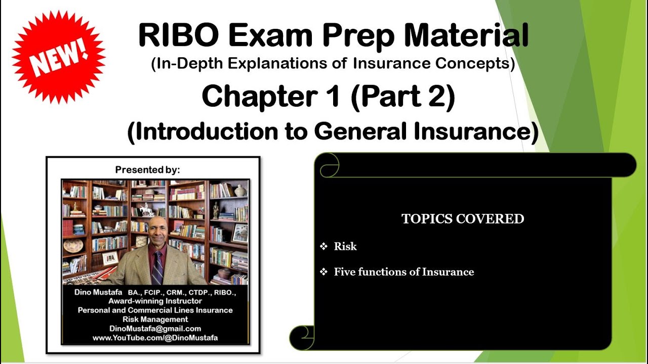 Chapter 1 - Introduction to General Insurance - Part 2 - YouTube