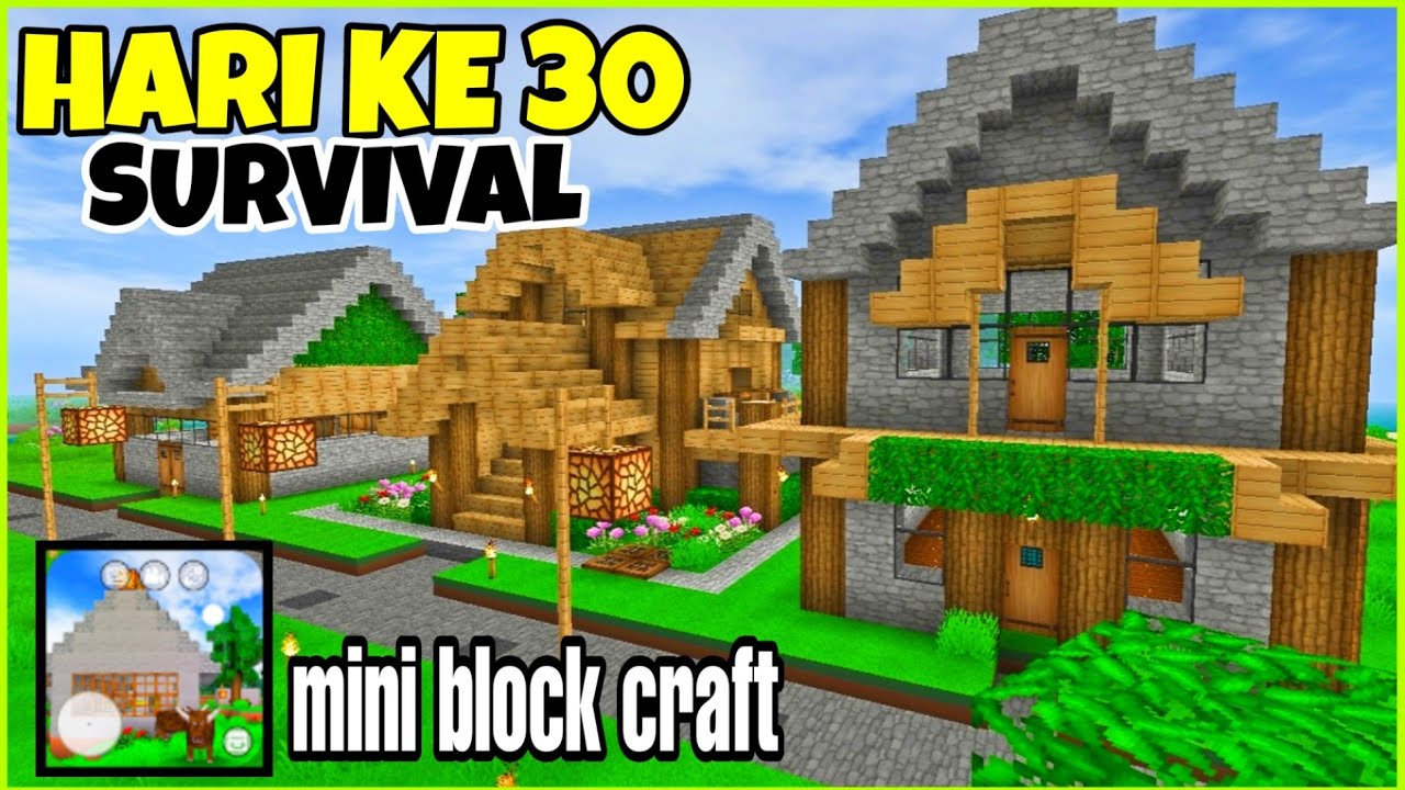 DAY 25-30 SURVIVAL MINI BLOCK CRAFT - YouTube
