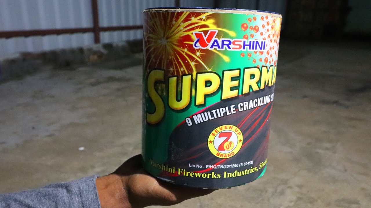 SUPERMAN 9 MULTIPLE CRACKLING SHOTS | MODERN CRACKERS | SIVAKASI NIGHT ...