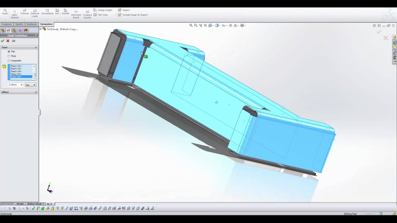 Meshing sheet metal parts in SolidWorks Simulation - YouTube