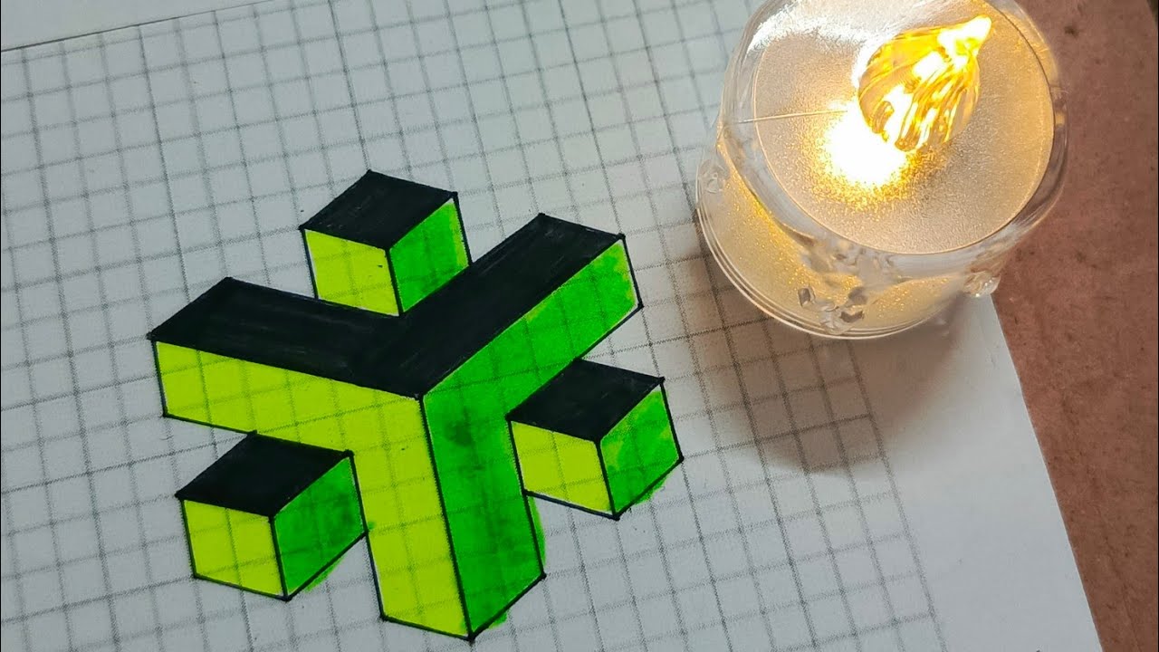 Easy 3D Drawing trick For Beginners | 3D Illusion drawing | HOW TO 3D ...