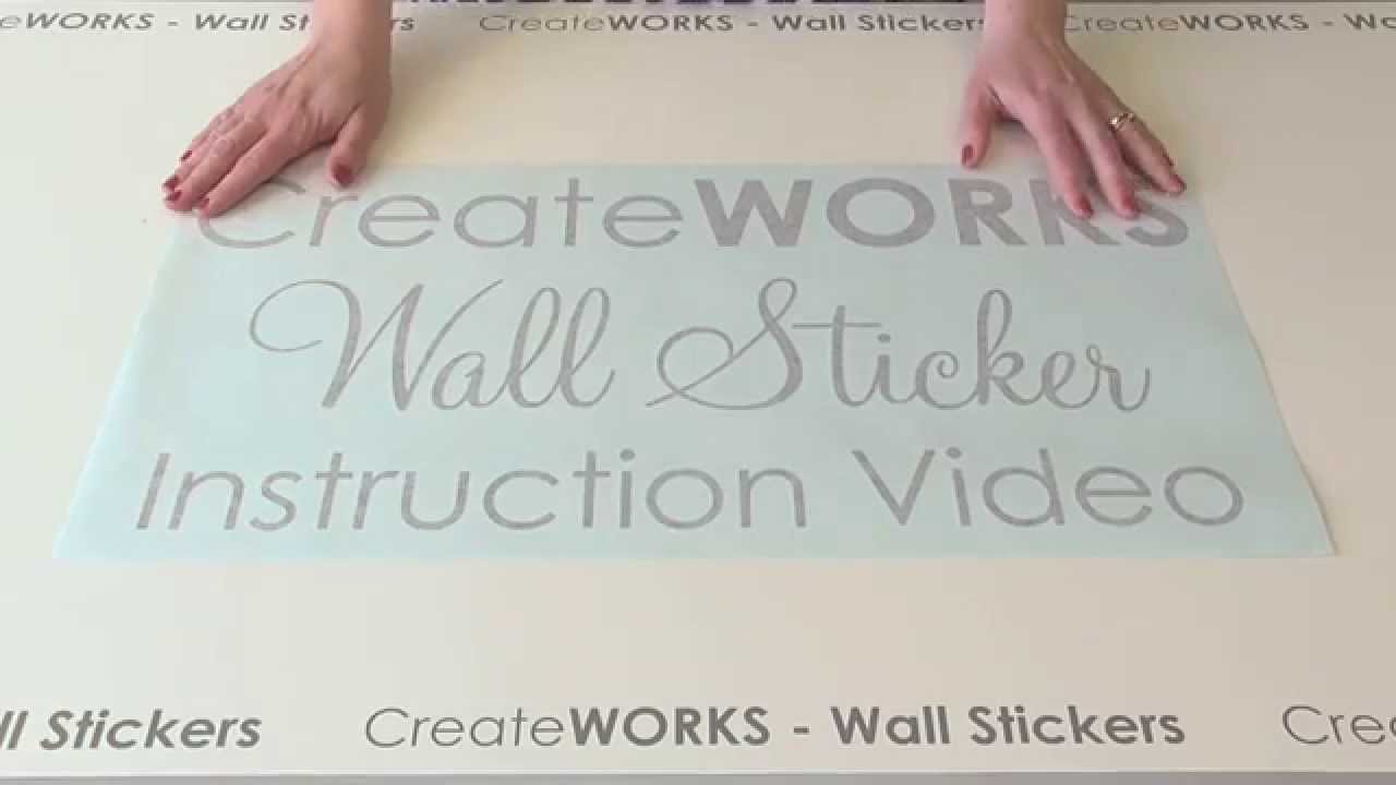 How to use a wall sticker / wall decal instruction video by Createworks ...