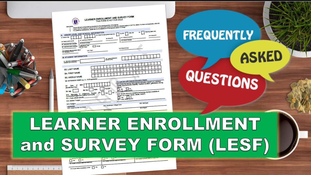 FAQ: LEARNER ENROLLMENT AND SURVEY FORM (LESF) | DepEd - YouTube