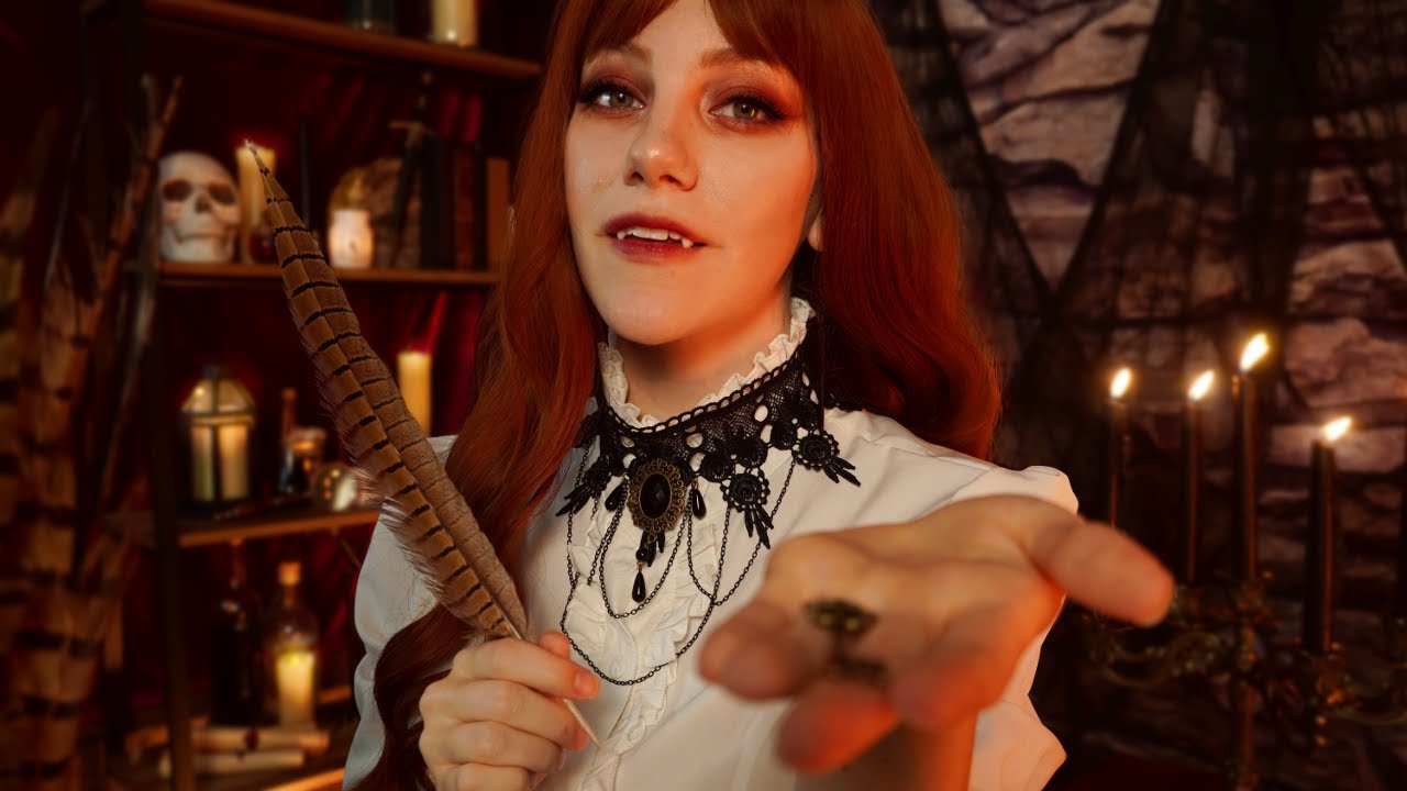 A Totally Normal™ Hotel Check In 🧛🏼‍♀️ ASMR Vampire Roleplay, Fire ...