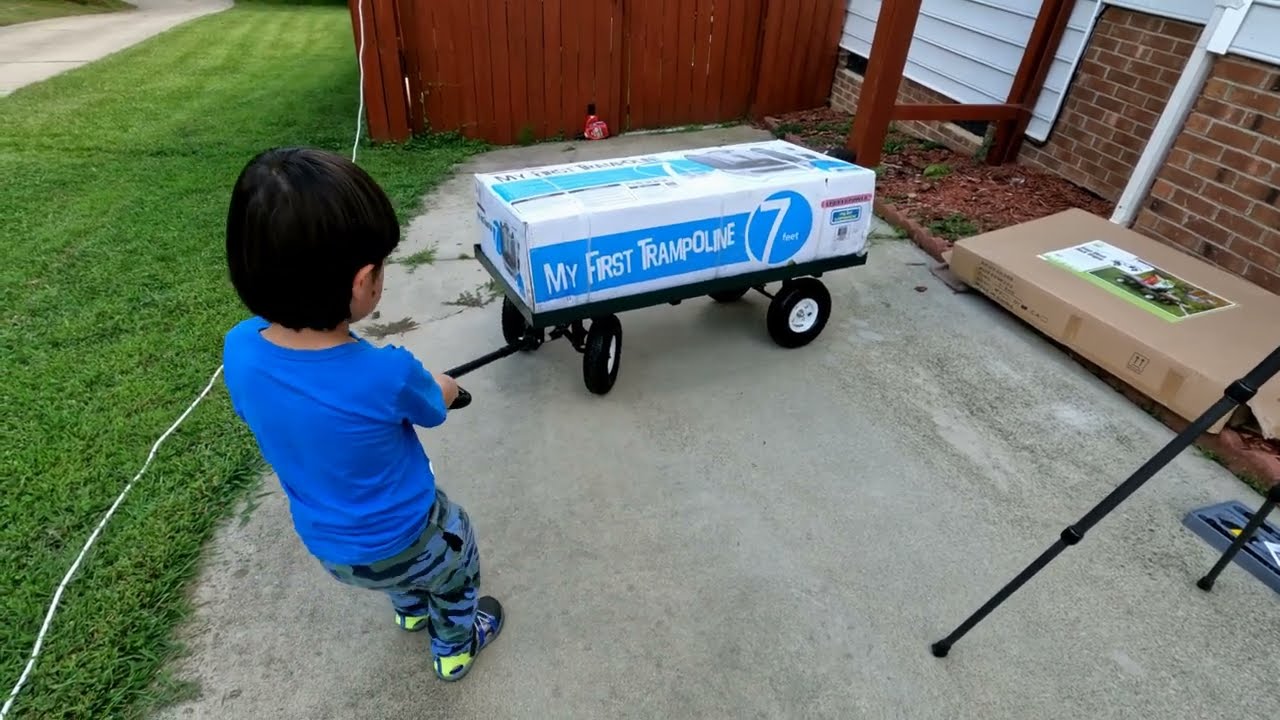 One Stop Gardens Mesh Deck Steel Wagon - YouTube