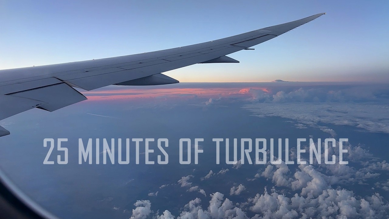 25 Minutes of Turbulence in Flight | Boeing 787 Wing Flex & Anti ...