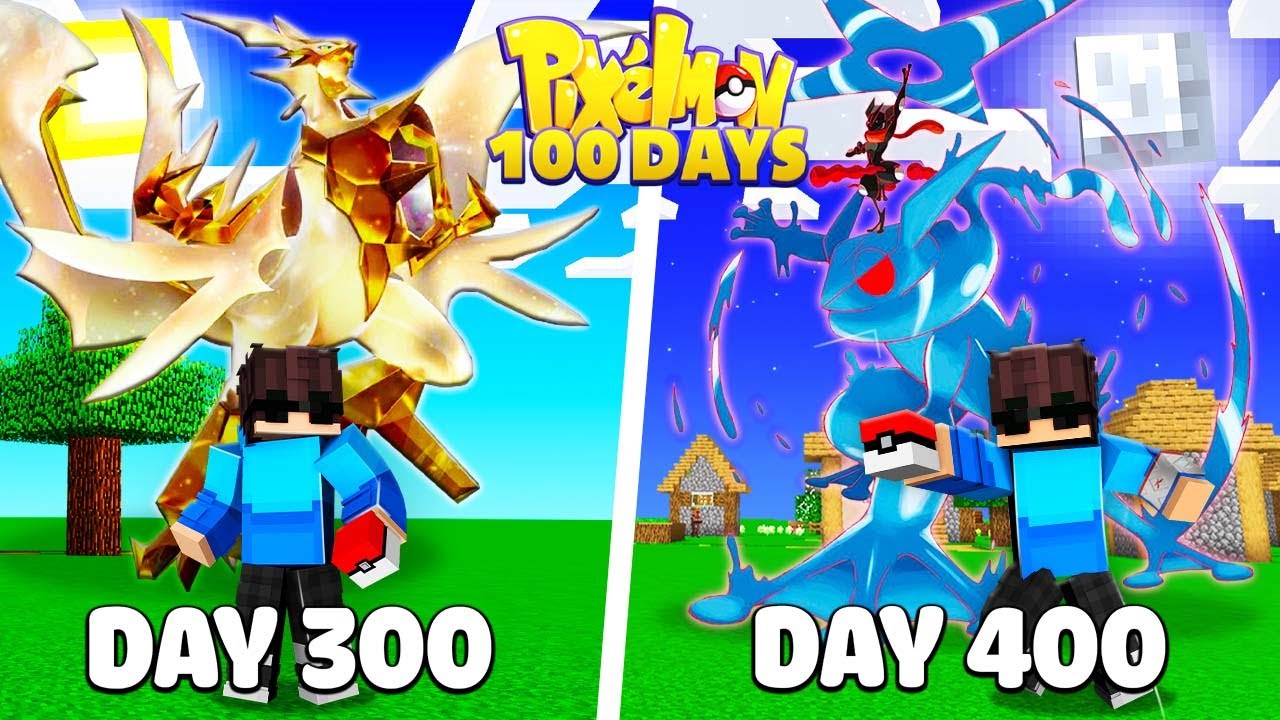 400 Ngày Minecraft TỐI THƯỢNG Pixelmon Thu Phục SIÊU DYNAMAX ASH ...