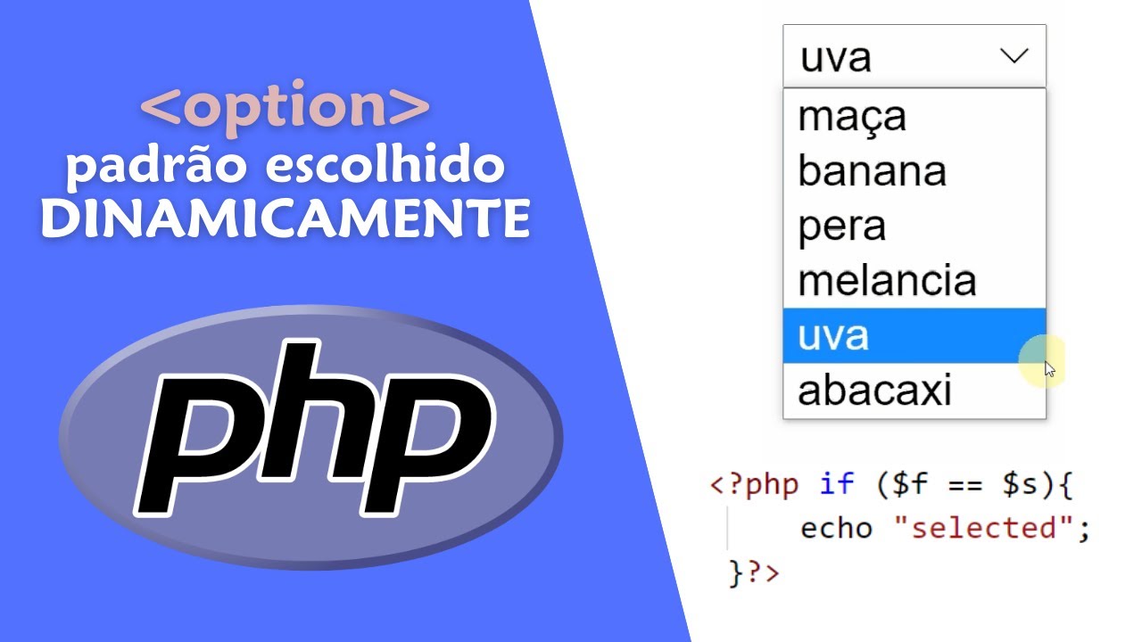 Php Como Selecionar Um Option De Um Comboboxselect Dinamicamente