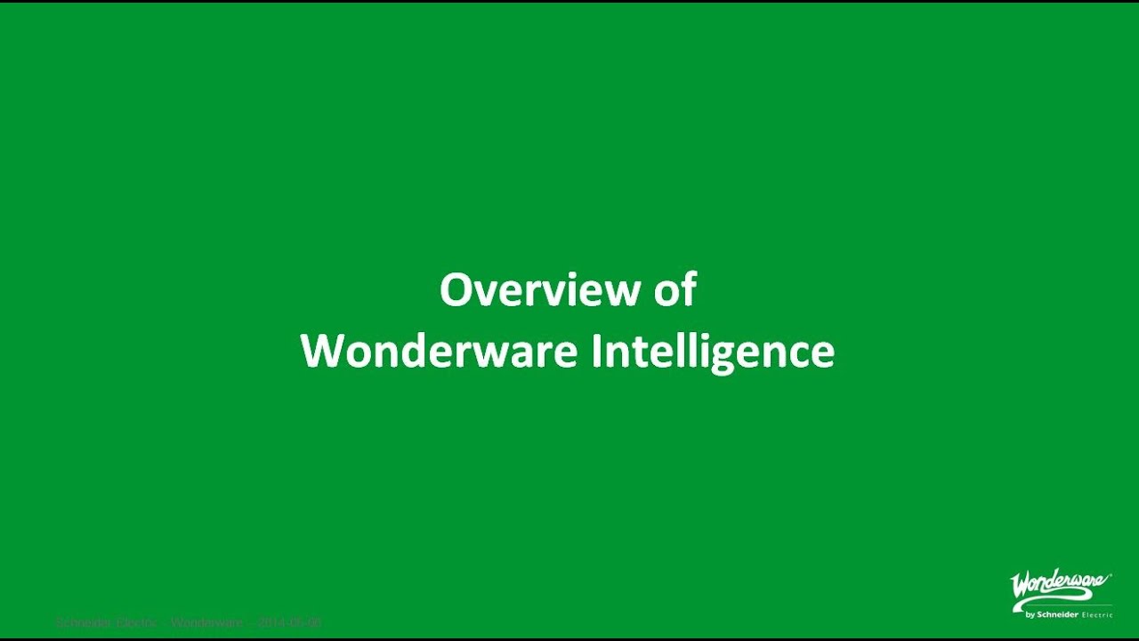 Wonderware Intelligence Overview - YouTube