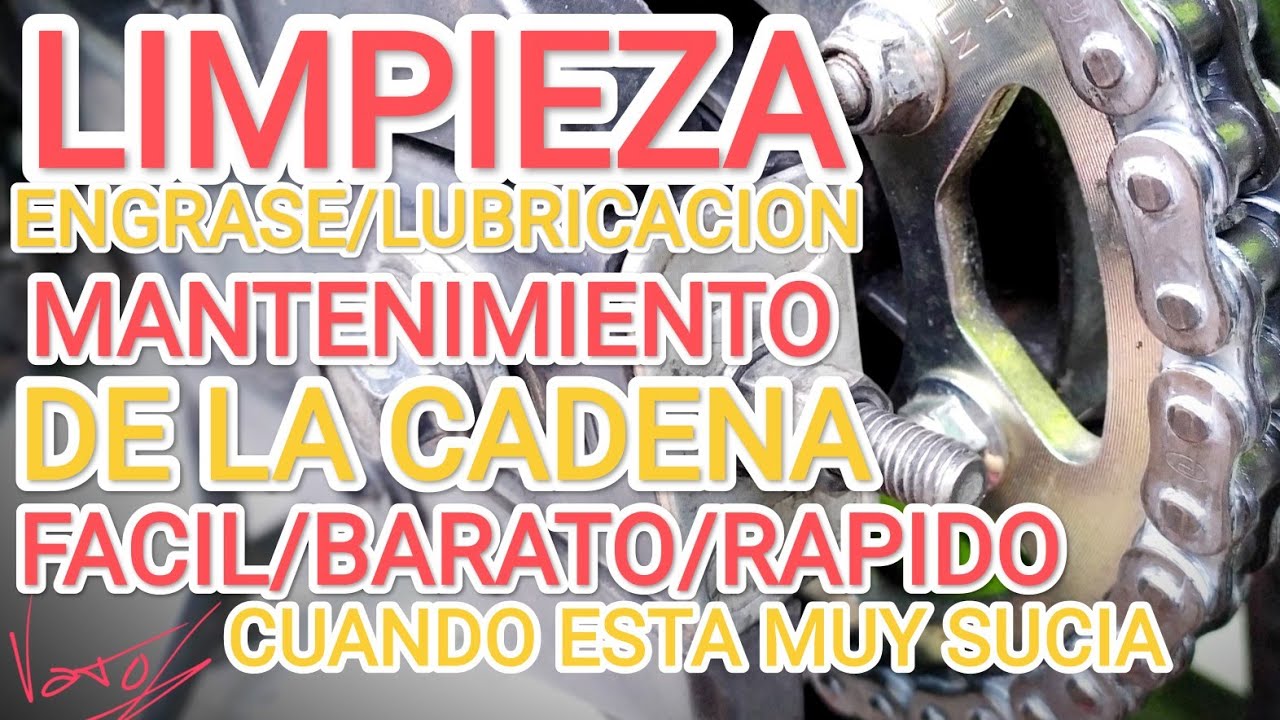 COMO Y CON QUE LIMPIAR Y ENGRASAR/LUBRICAR LA CADENA FACIL Y BARATO - YouTube