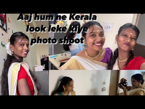 Aaj hum ne kiya #photo shoot Kerala traditional look leke - YouTube