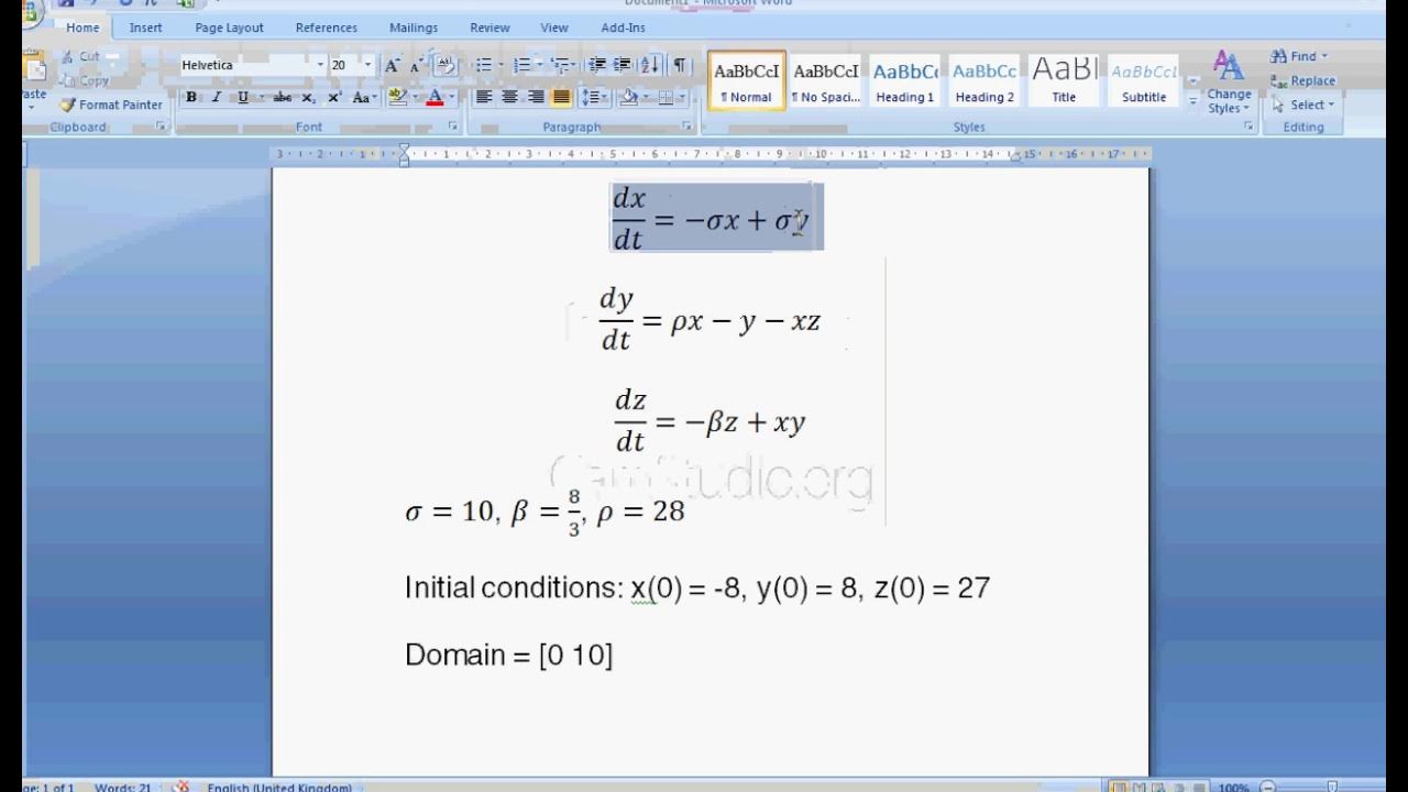 System of differential equation MATLAB using ode23 MTech syllabus - YouTube