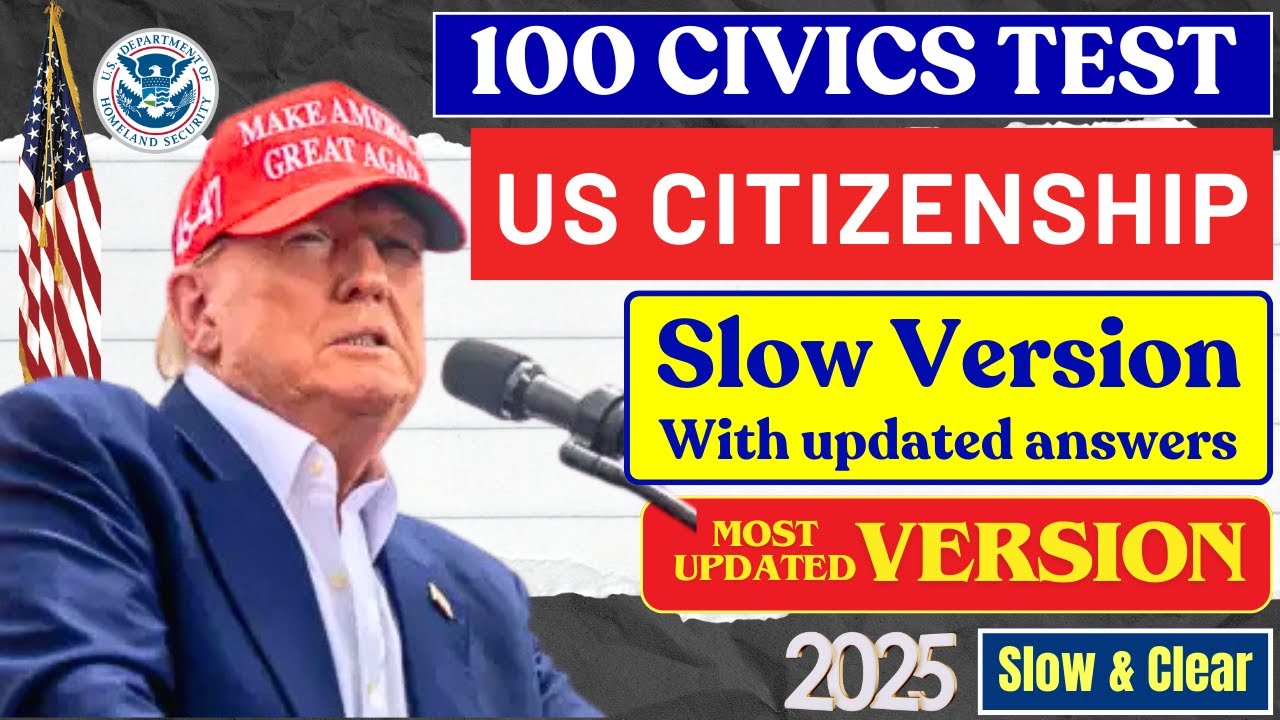 2025 USCIS Official 100 Civics Test Questions & Answers, U.S ...