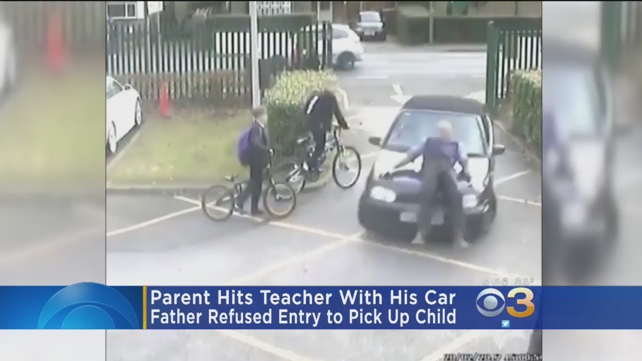 Video Shows Parent Hitting Teacher With His Car - YouTube