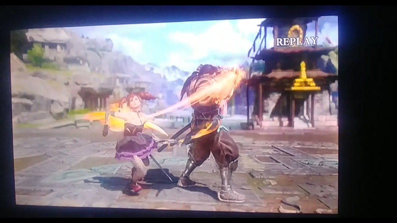 Soul Calibur 6 Mitsurugi Sword Gut Stab Attack Grab 2 on Amy Armor ...