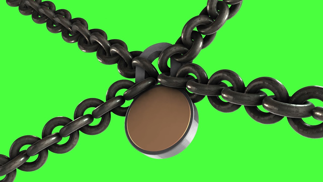 Lock chain Green screen Video | 3D Template | graphic | motion - YouTube