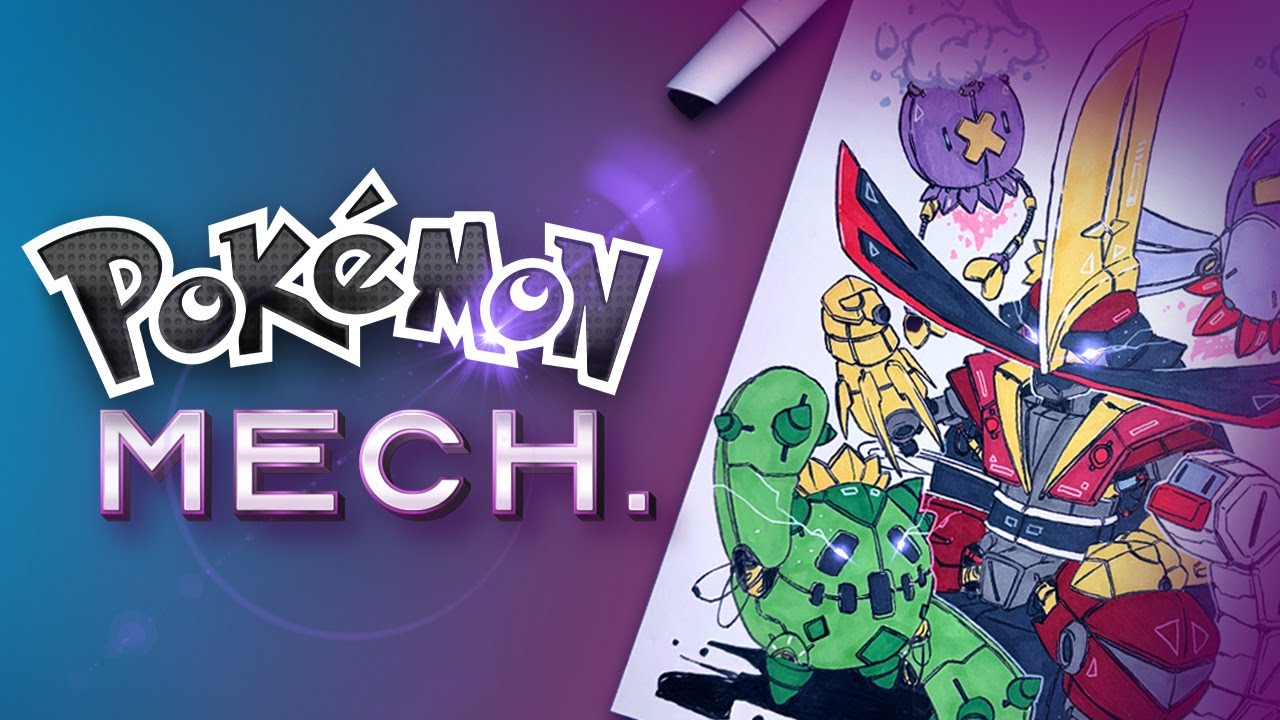 Drawing Pokémon as MECH! | Pokémon Card Pack Opening + Art Challenge ...